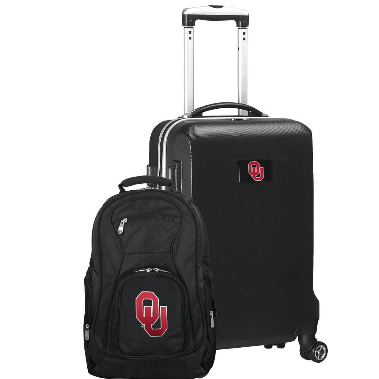 Oklahoma Sooners Deluxe 2-Piece Backpack and Carry on Set in Black ...