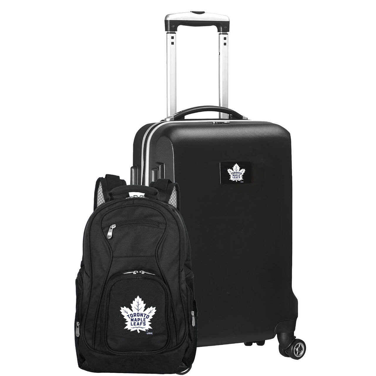 Toronto Maple Leafs Deluxe 2-Piece Backpack and Carry-on Set in Black ...