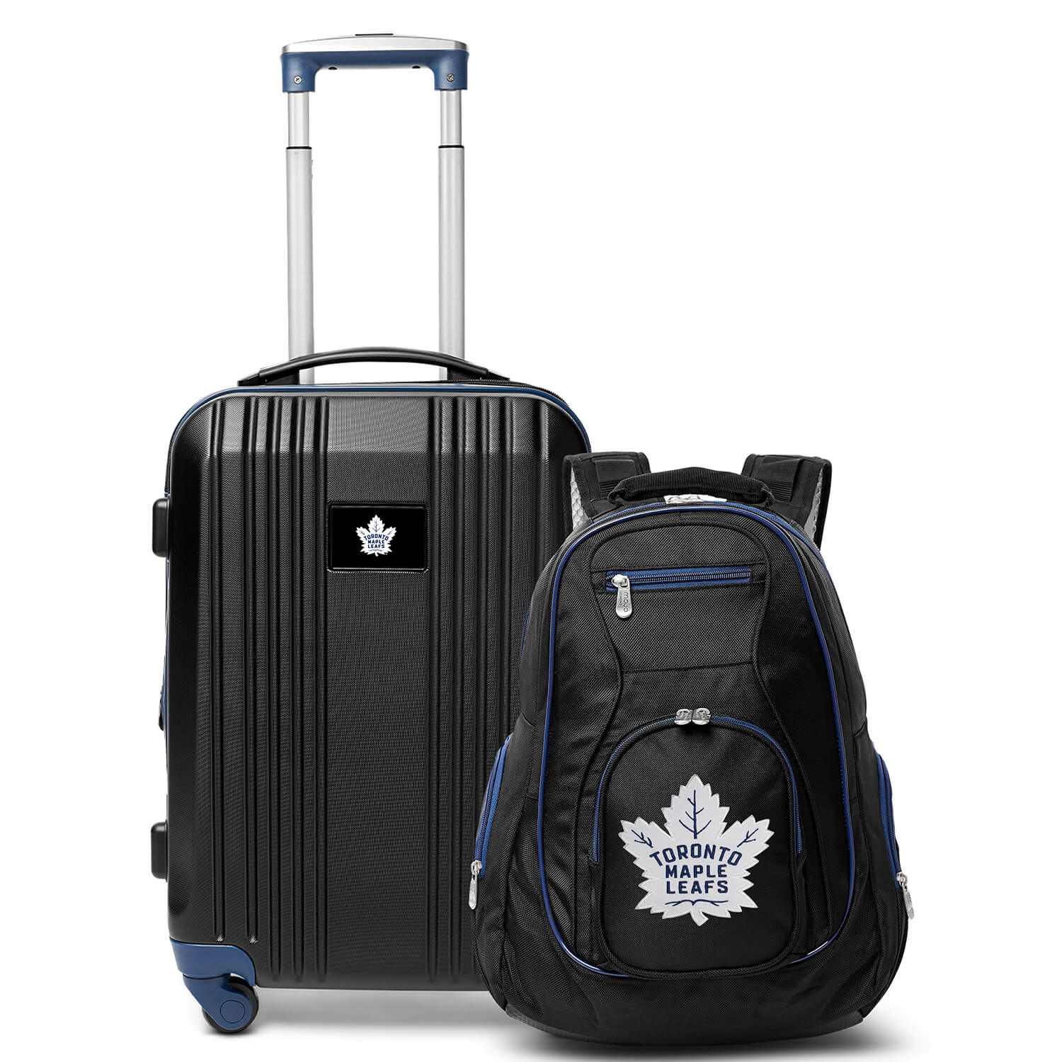 Toronto Maple Leafs 2 Piece Premium Colored Trim Backpack and Luggage ...